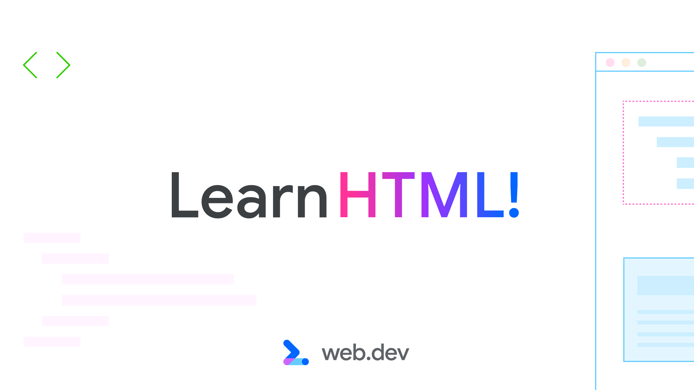 隆重推出“学习 HTML” | Blog | web.dev