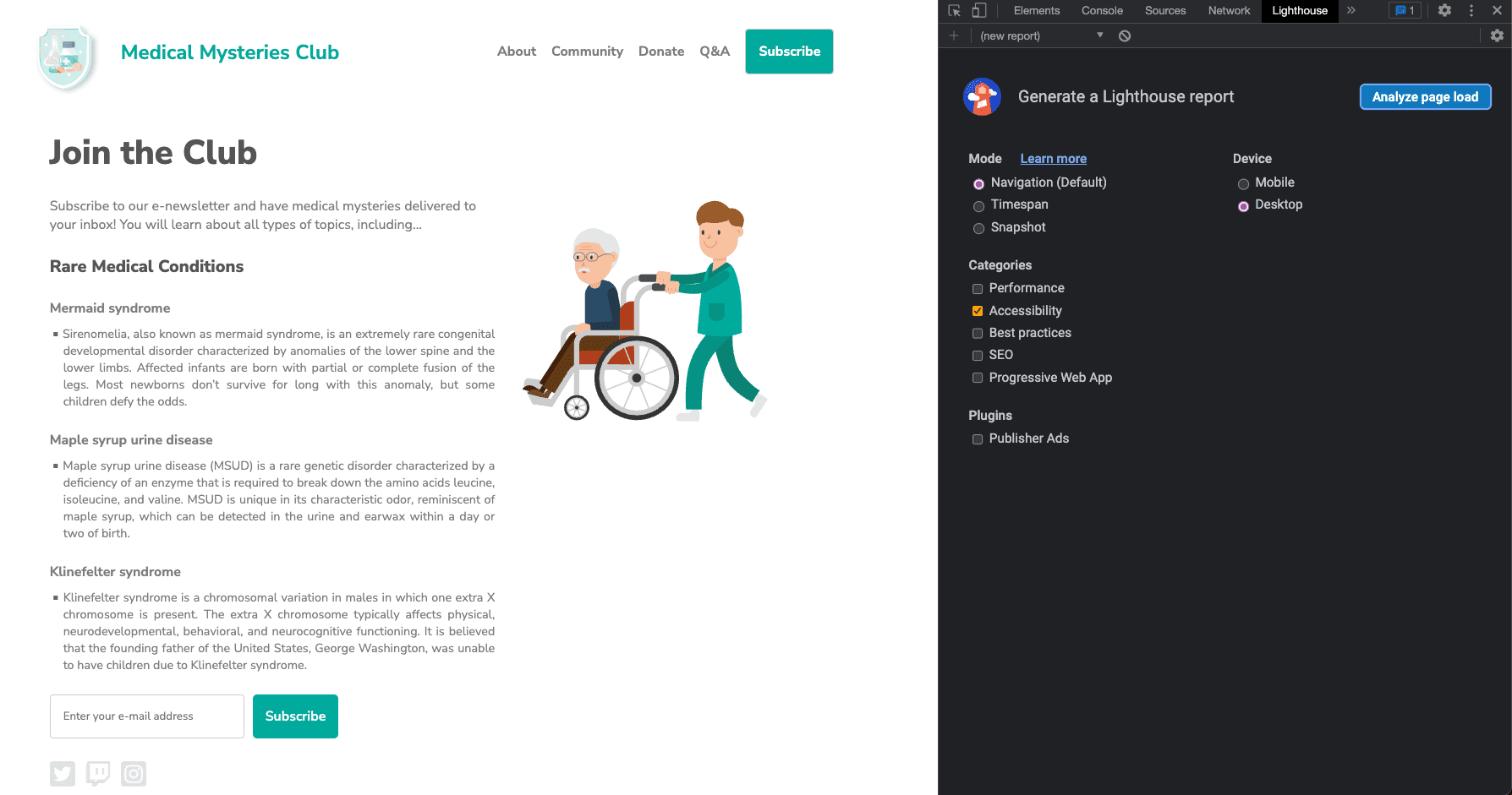 Automated Accessibility Testing Webdev